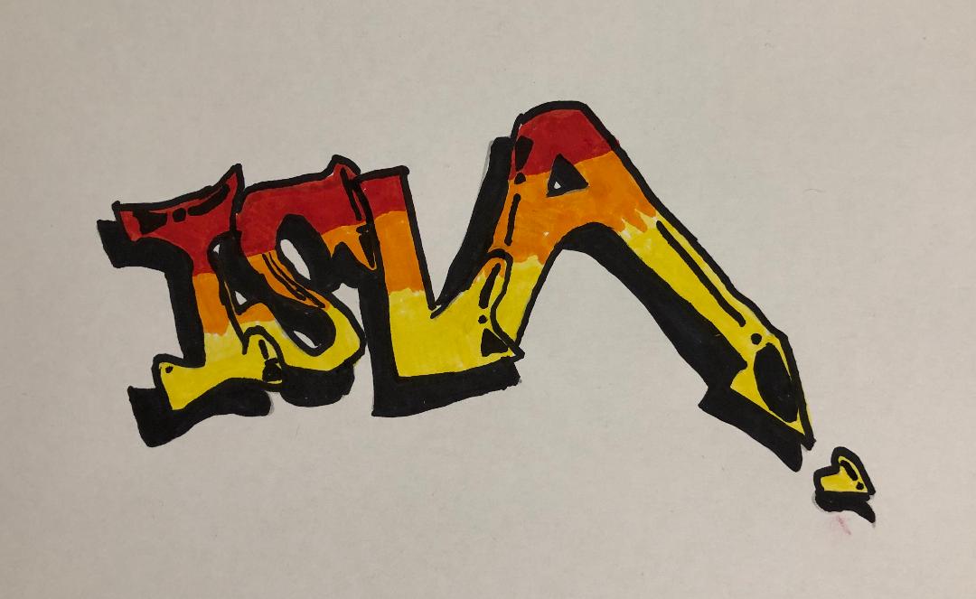 2020-04-26 - Isla's graffiti drawing | Chorleywood Magazine